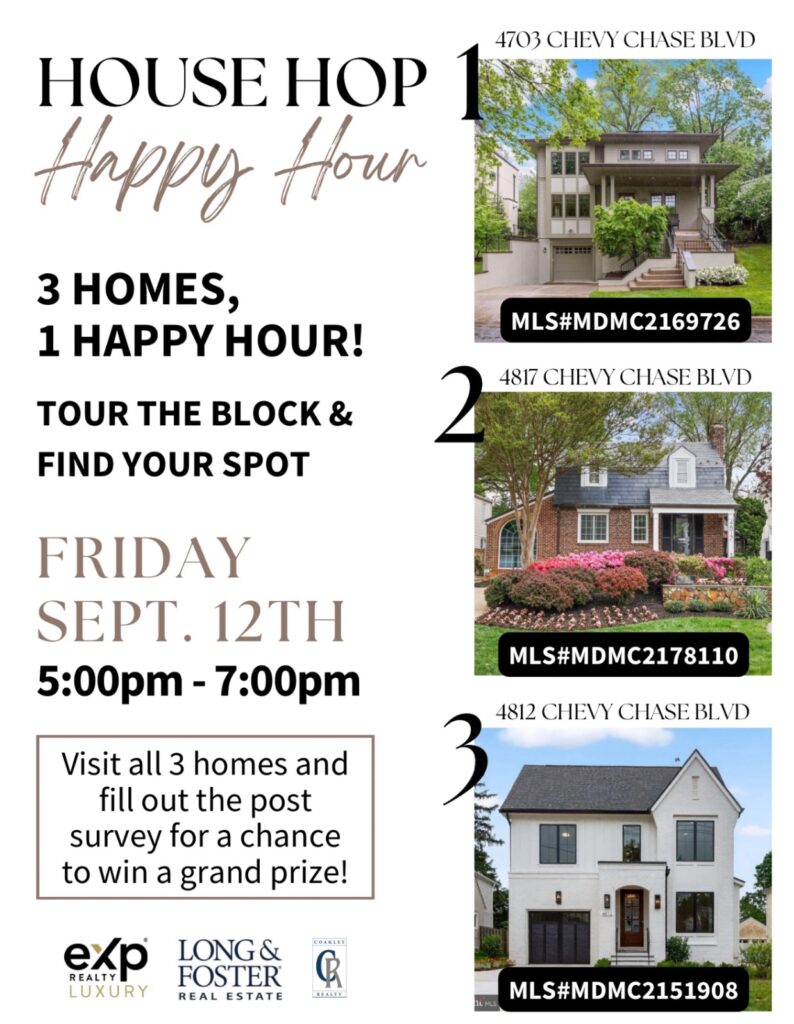 House Hop Happy Hour - 4812 Chevy Chase Promo - Paramount Construction